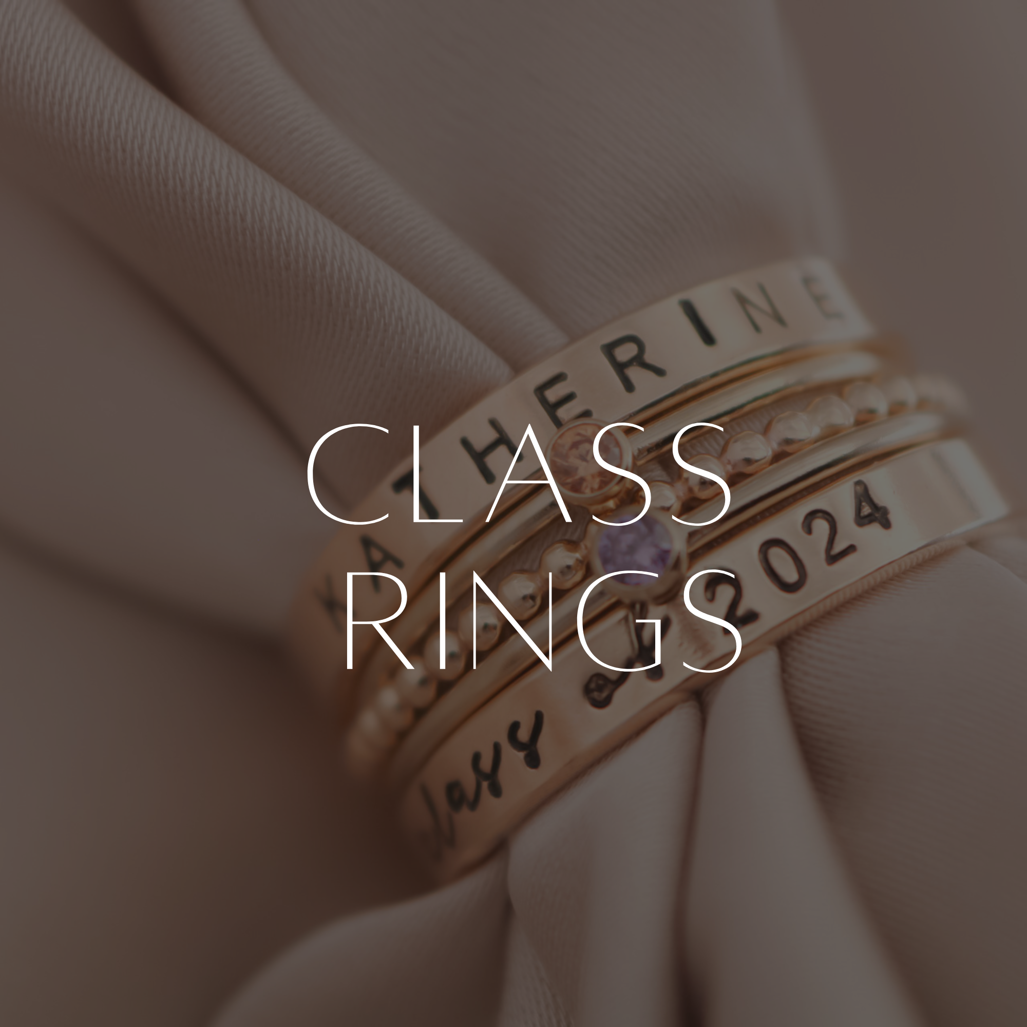 Stackable Modern Class Rings | Personalized Graduation Ring – KinMarked